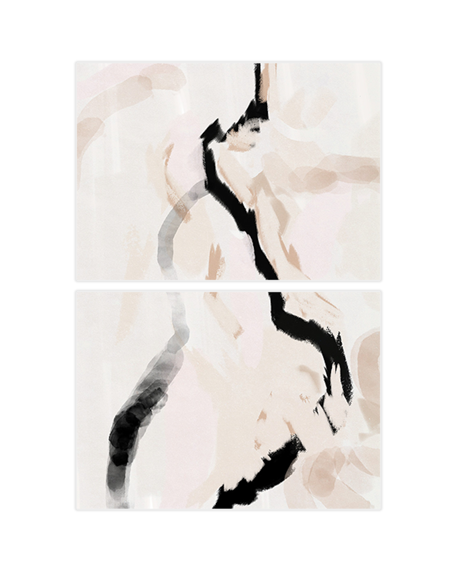 Beige Wave Duo Pack de posters