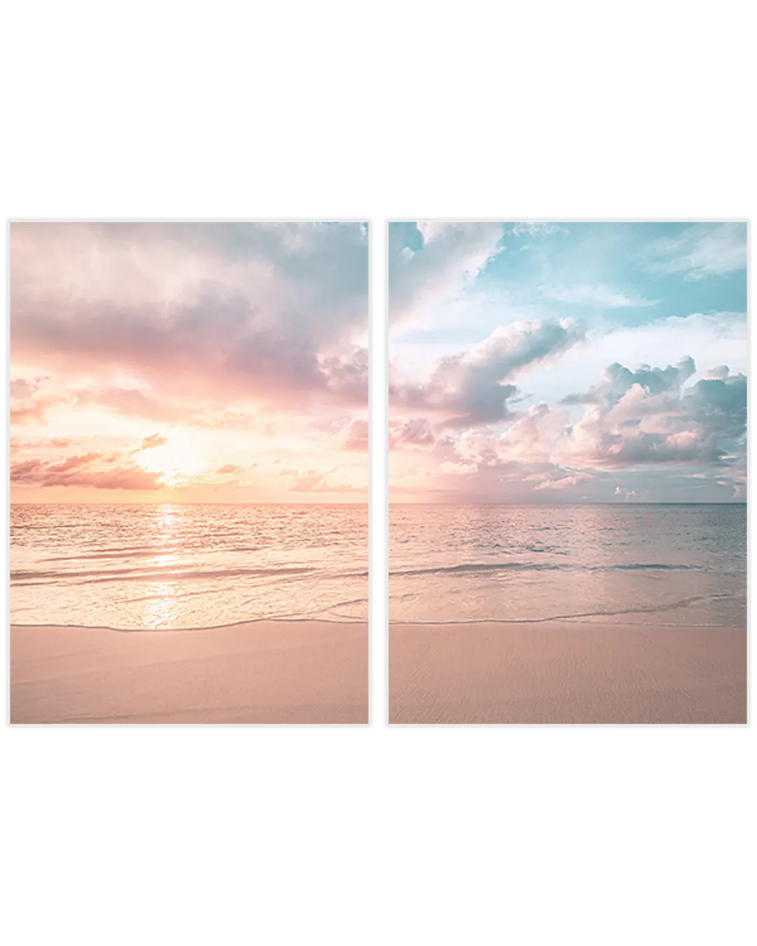 Pastel Sky Beach Duo Poster pack