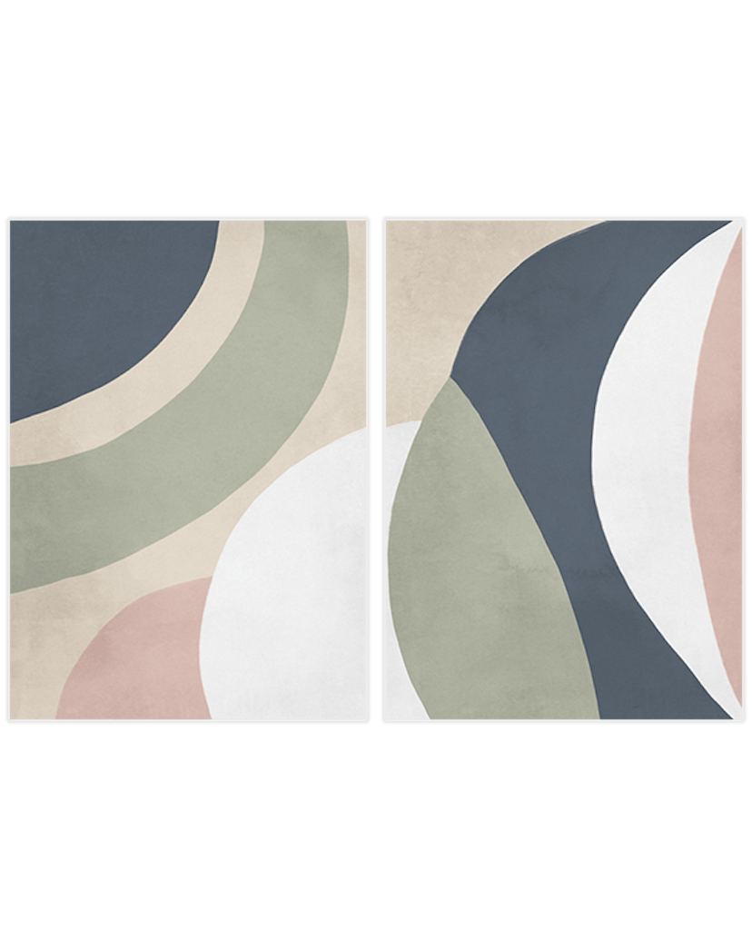 Soft Shapes Duo Poster pack