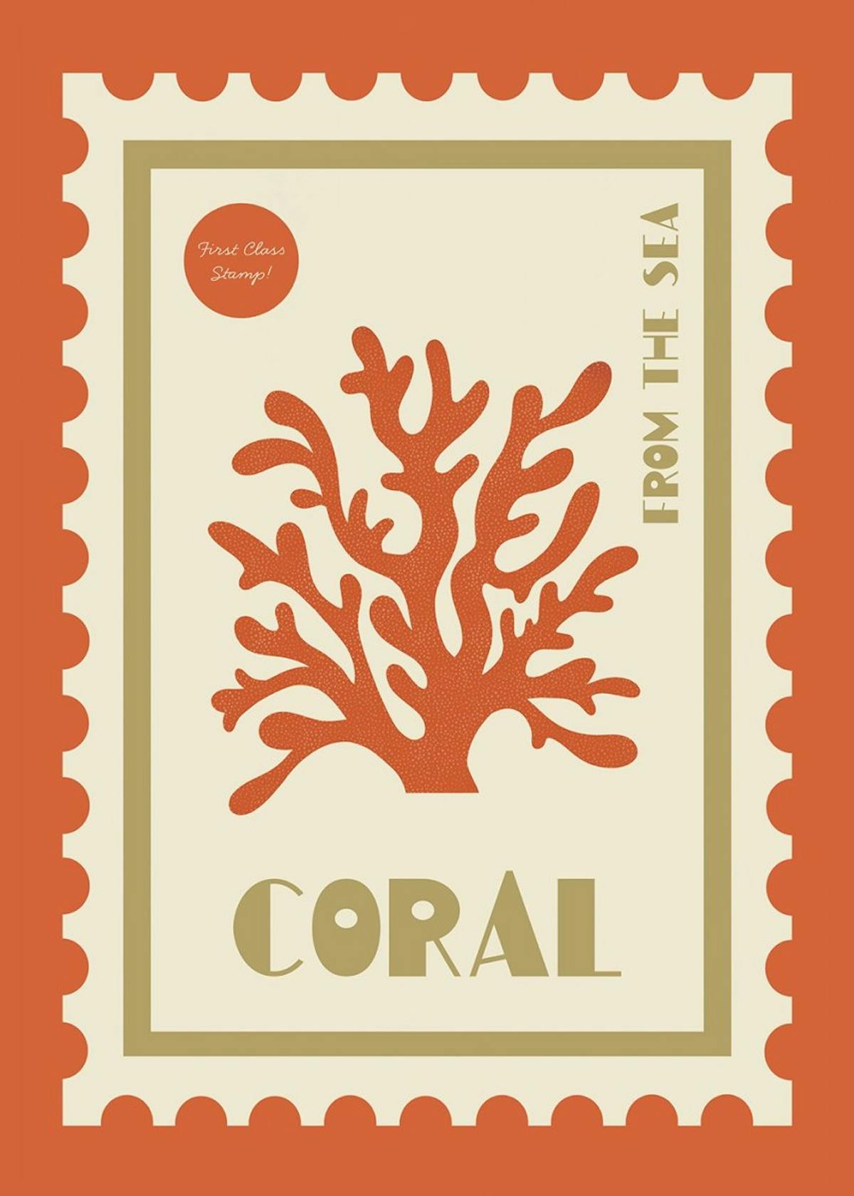 Colorful Stamp Collection Poster pack