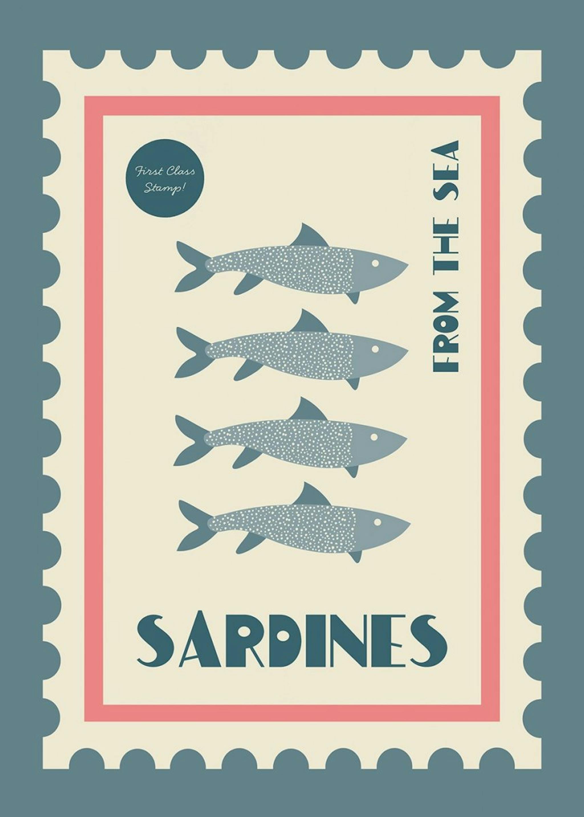 Colorful Stamp Collection Poster pack