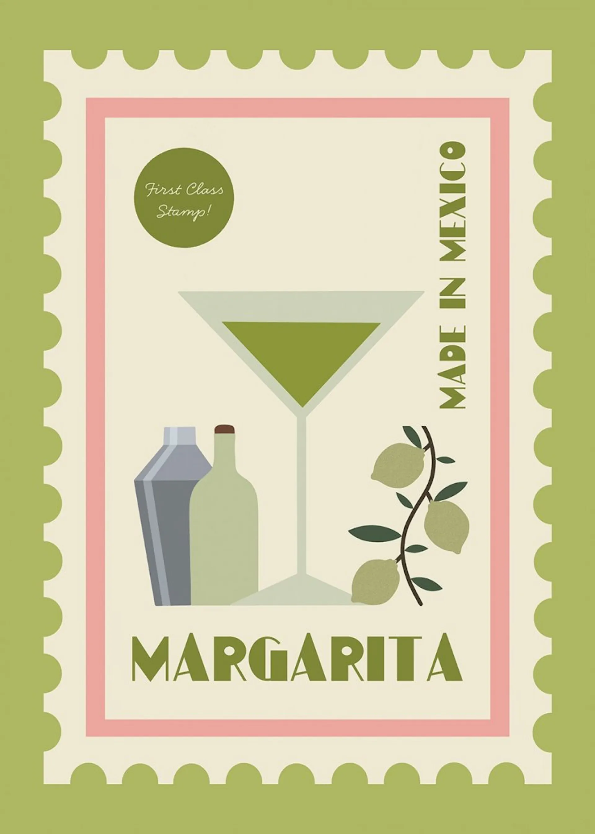 Colorful Stamp Collection Poster pack
